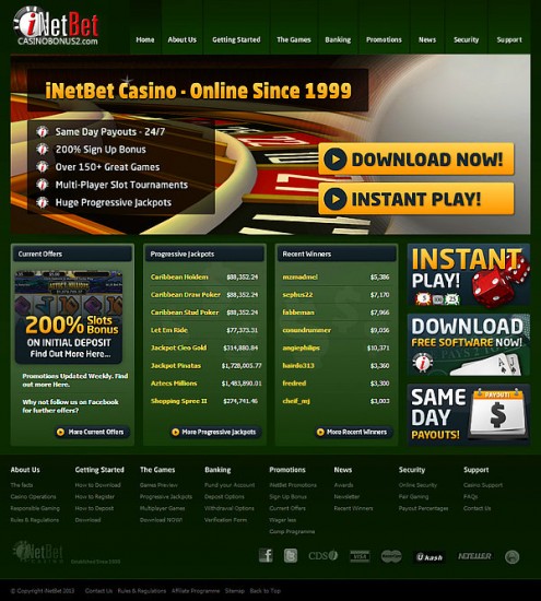 iNetBet Casino | No deposit bonus codes | RTG Casino